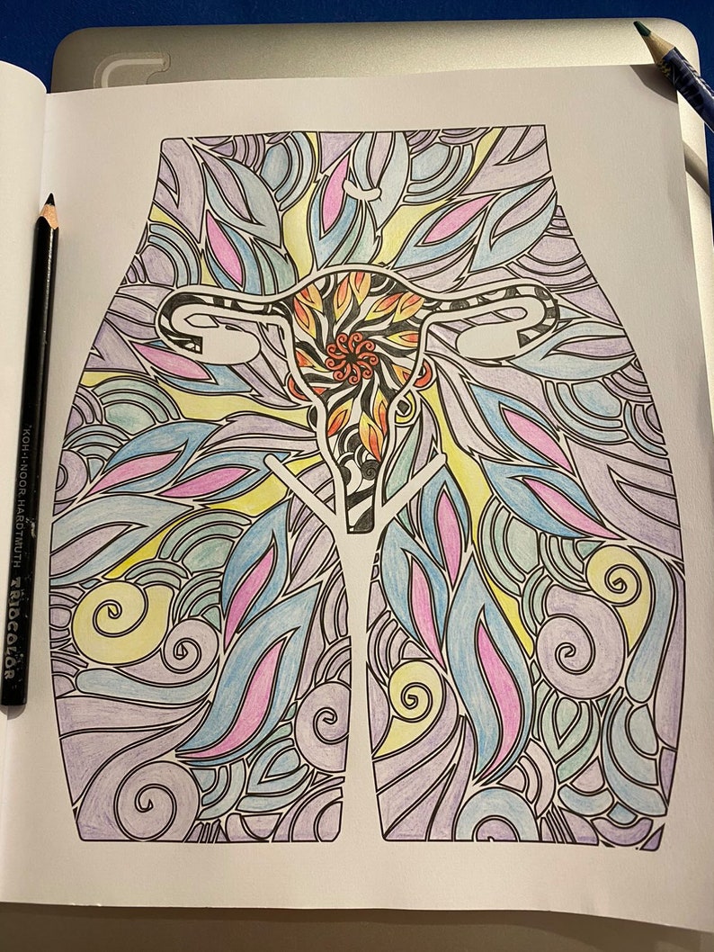 10 Digital Pages Vagina Coloring Book Yoni Coloring Book Pdf Etsy