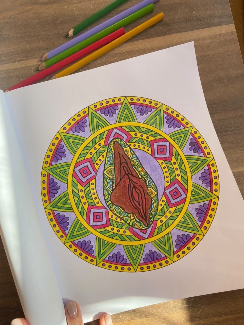 5 Pages Vagina Coloring Book Yoni Coloring Book Etsy