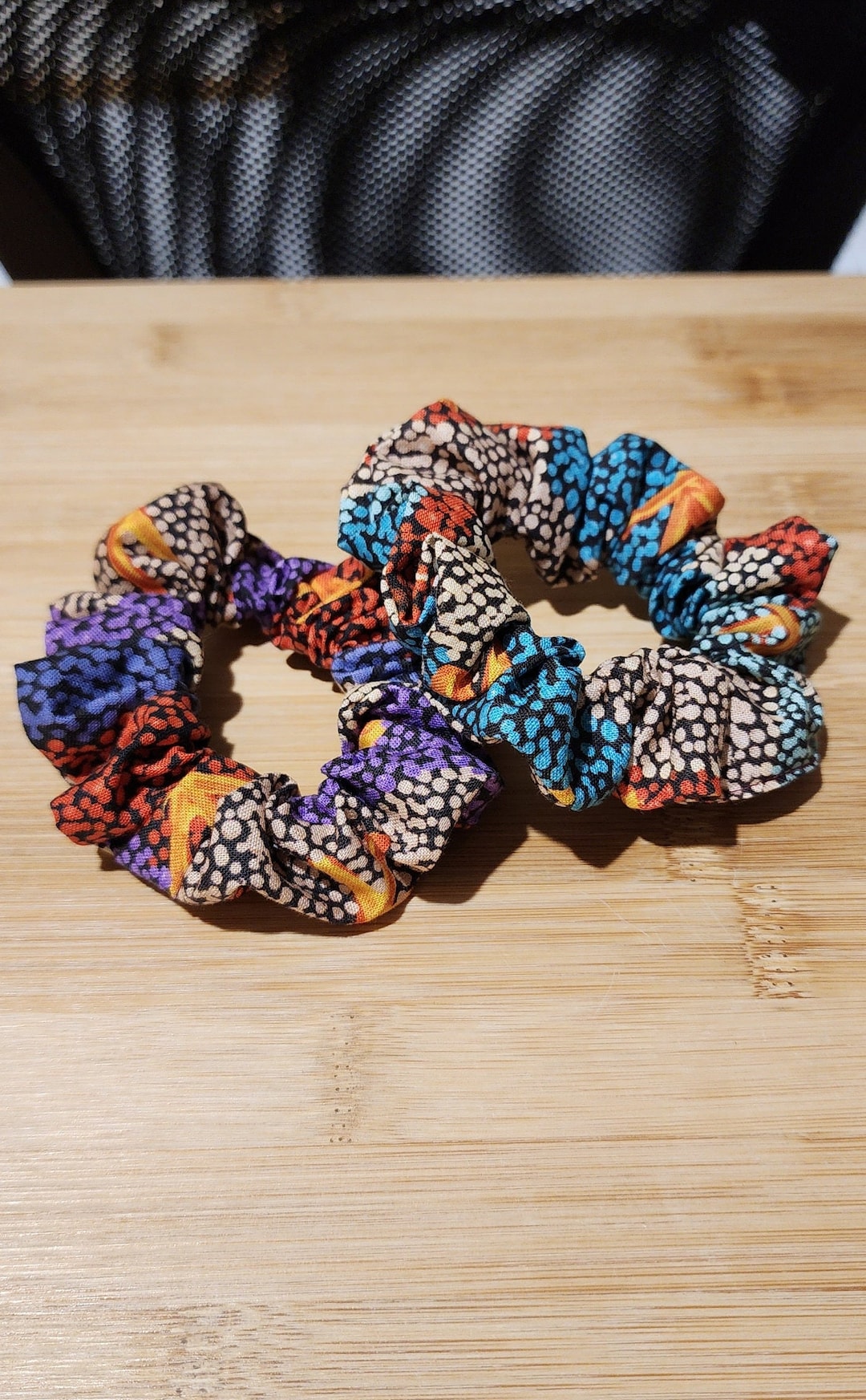 Small Scrunchies in Indigenous / Aboriginal Print, Cotton, Skinny Soft ...