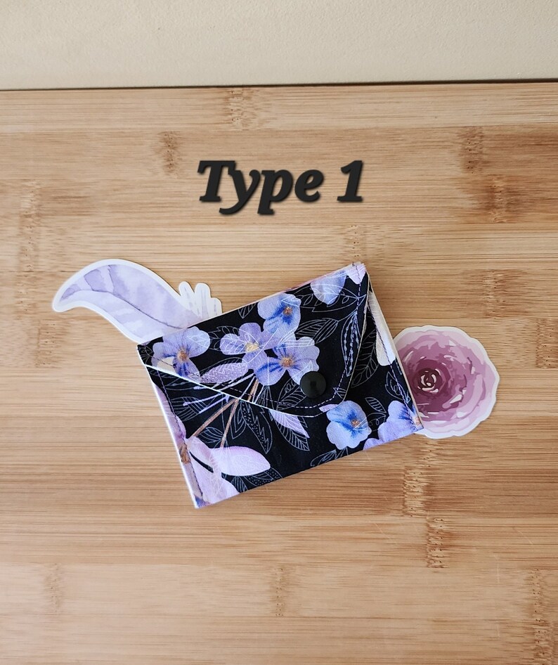 Double Sided Coin Purse & Card Holder With Snap on / Clip on Button ...