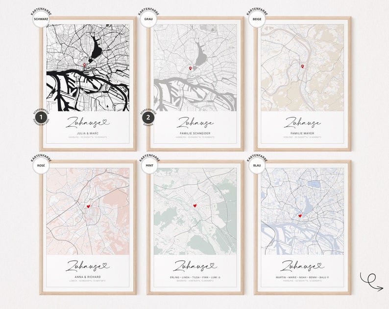 Colormaps „zuhause“ – Koordinaten Bild Personalisiert Mit Namen by LLLH ...