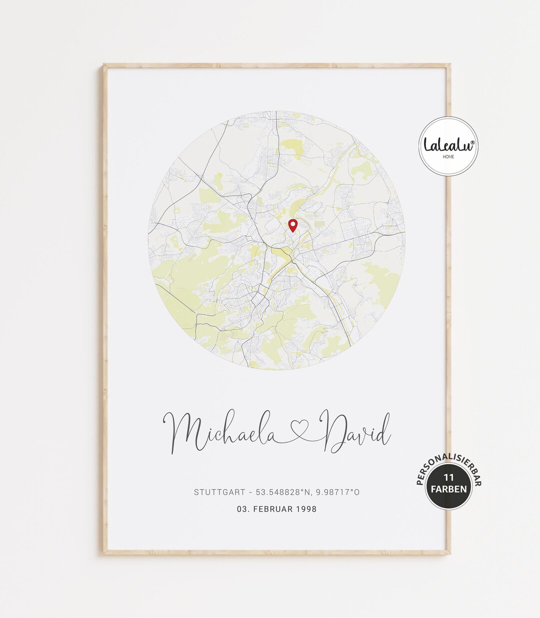 Heart Partner Coordinates Image Wedding Gift Personalized - Etsy