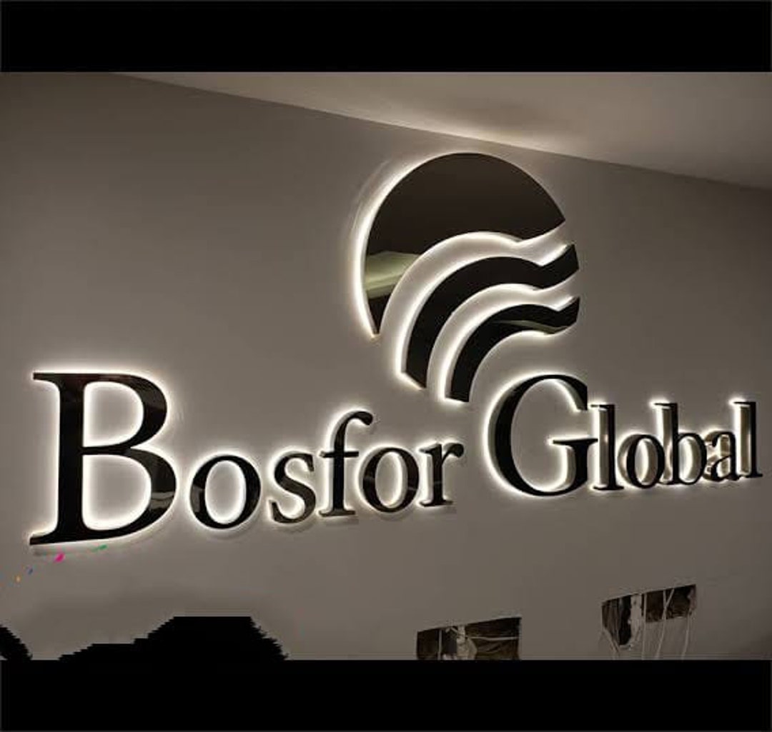 Reception Wall Sign Custom Business Sign illuminated Sign - Etsy