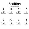 Number Line Addition, 1-10, 10 Printable Worksheets, Preschool 1st ...