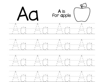 26 Printable Alphabet Upper and Lower Case Letters Tracing Worksheets ...