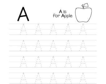 Alphabet Tracing, Worksheets, 26 Printable Uppercase and Lower ...