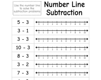 Number Line Addition, 1-10, 10 Printable Worksheets, Preschool - 1st ...