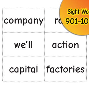 Fry Words Sight Words 601-1000 Combo Pack Flash Cards - Etsy