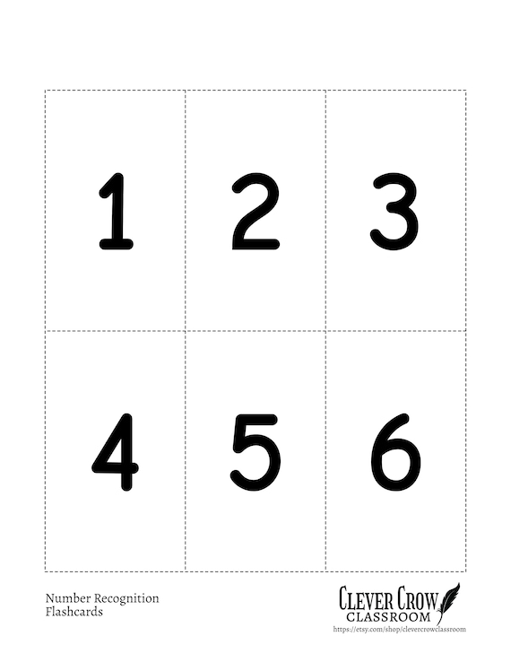 Number Flash Cards 100 Printable Numbers 1-100 Flashcards | Etsy New ...