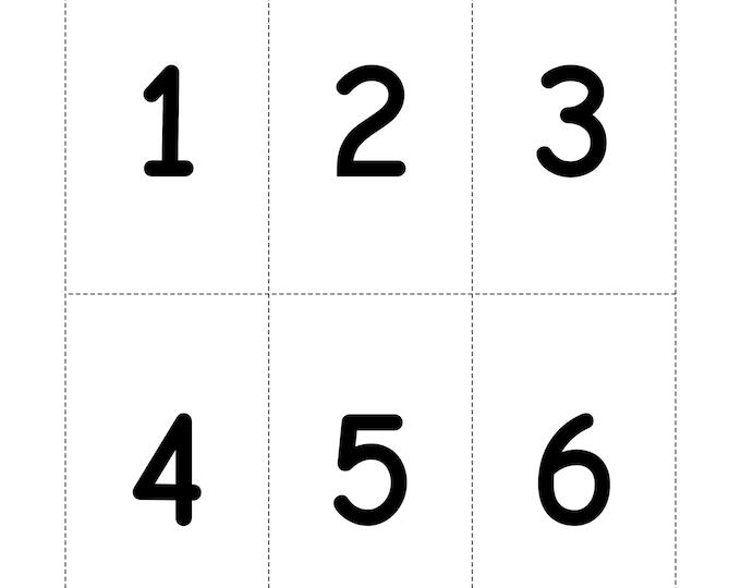 Number Flash Cards, 100 Printable Numbers 1-100 Flashcards, Preschool ...