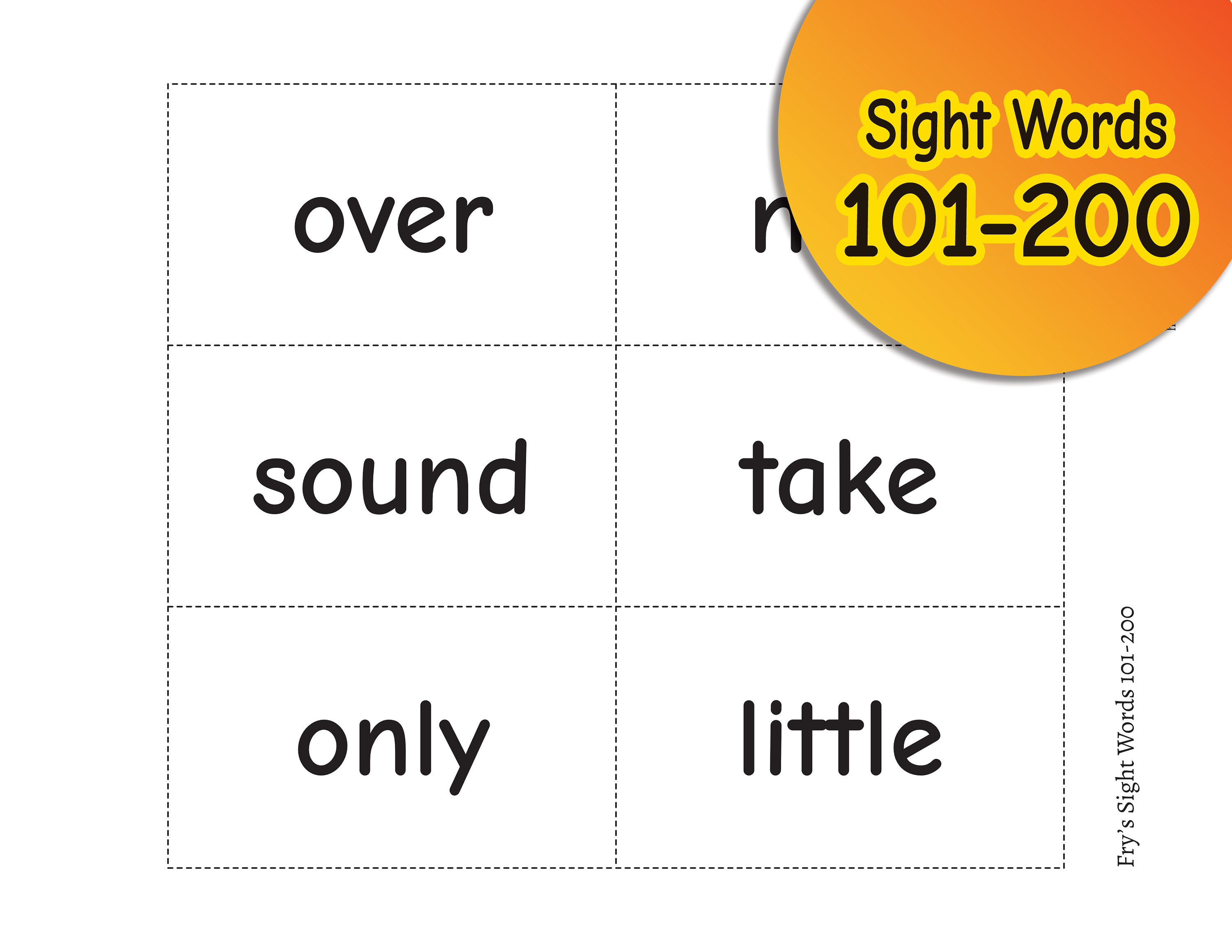 Fry Words, Second 100 Words Flash Cards, Sight Words - Etsy