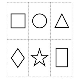 Shape Flashcards, 24 Printable Flashcards, Labeled and Unlableled ...