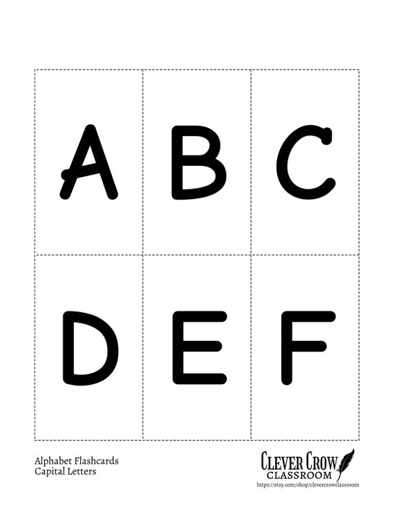 Minimalist Alphabet Flash Cards ABC Flashcards Printable, 60% OFF