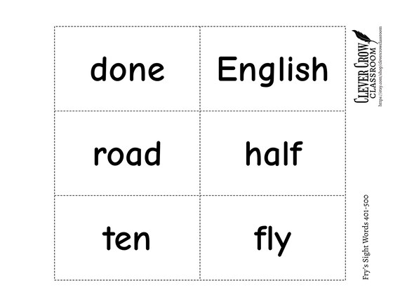 Sight Words Fifth Grade