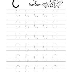 Alphabet Tracing, Worksheets, 26 Printable Uppercase, Preschool ...