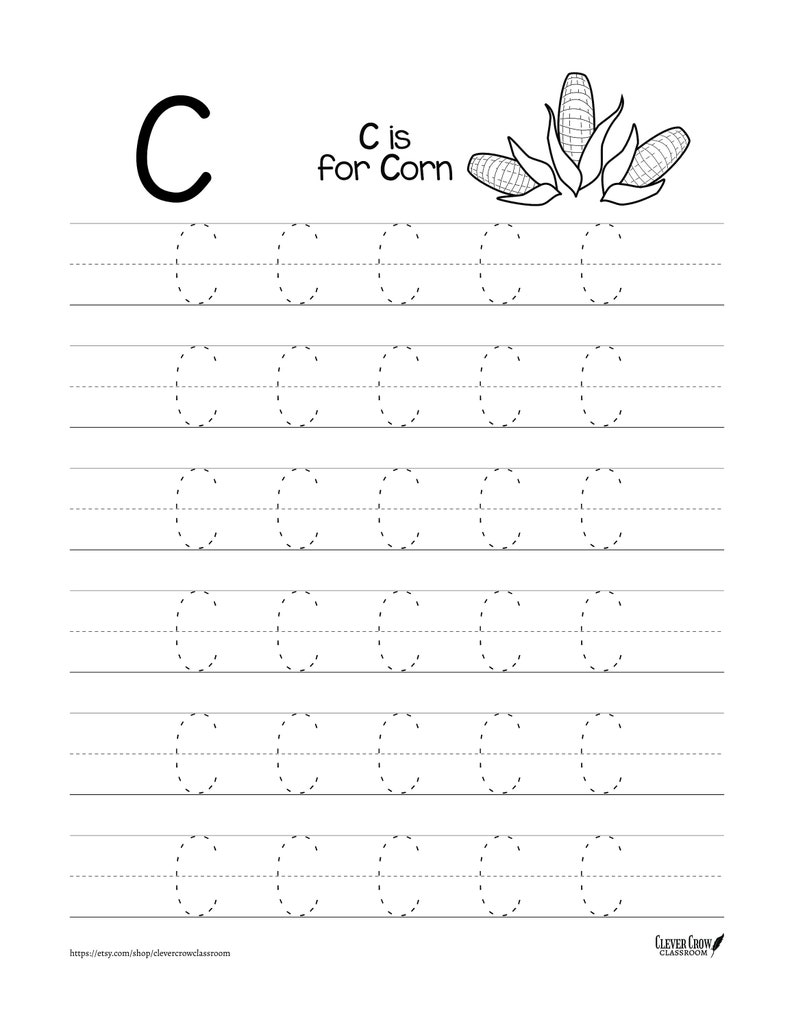 Alphabet Tracing, Worksheets, 26 Printable Uppercase, Preschool ...