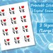 LOVE, Heart, Printable Stickers, Digital Download Stickers, 3 Sizes ...
