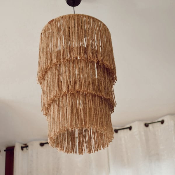 Jute Pendant Light - Etsy