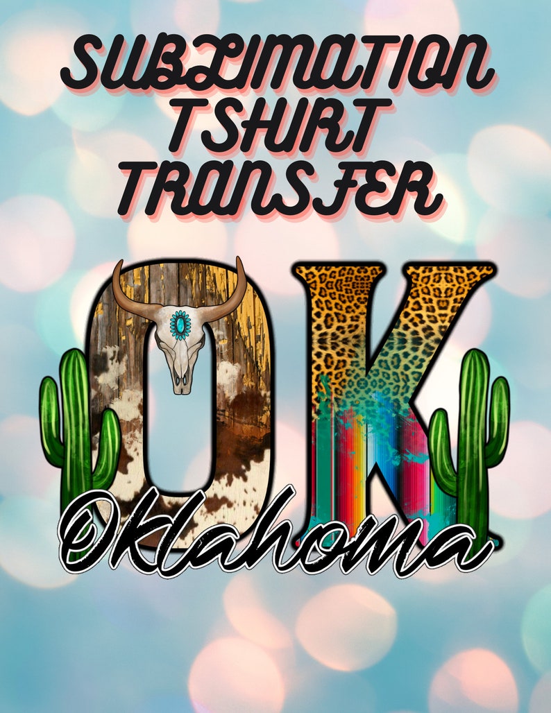 Oklahoma-sublimation T-shirts Transfer - Etsy