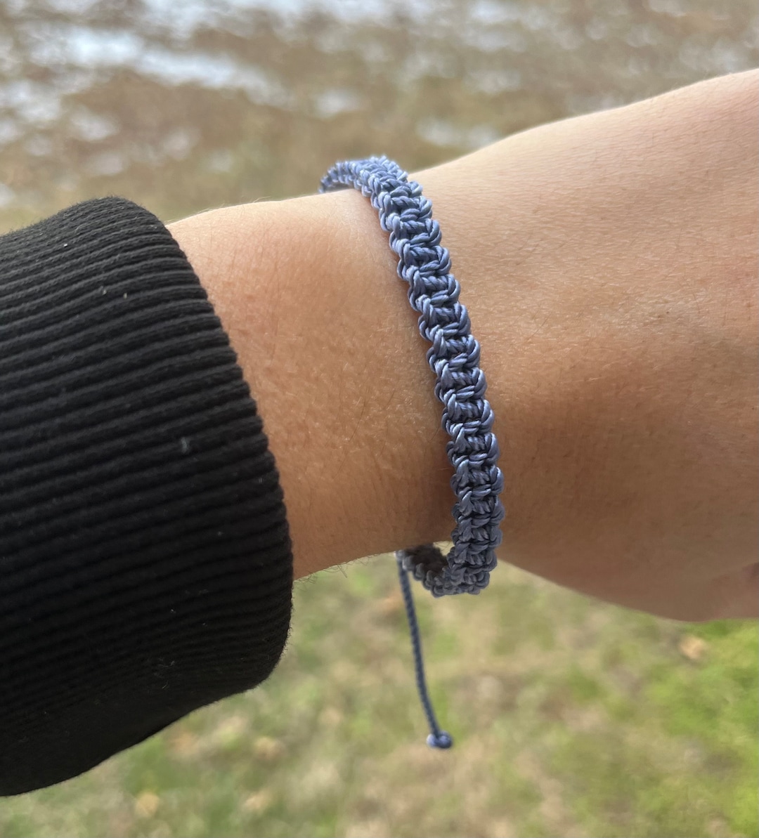 Light Blue Macrame Bracelet - Etsy