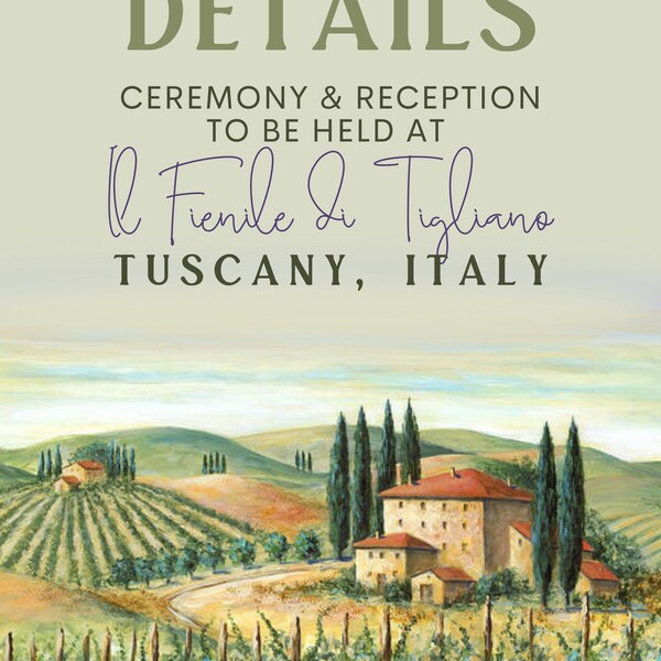 Tuscan Invitations - Etsy