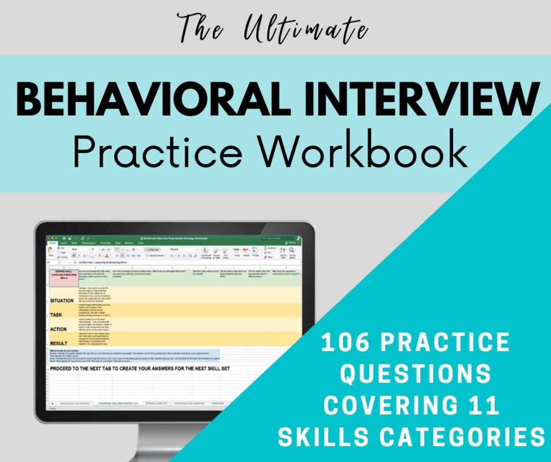 Ultimate Behavioral Interview Practice Workbook | Excel Spreadsheet ...