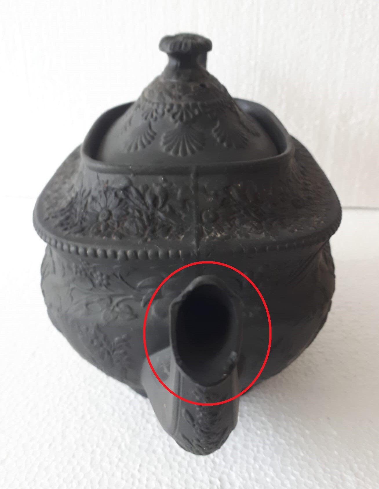 Antique English Black Basalt Porcelain Teapot Floral Motifs - Etsy