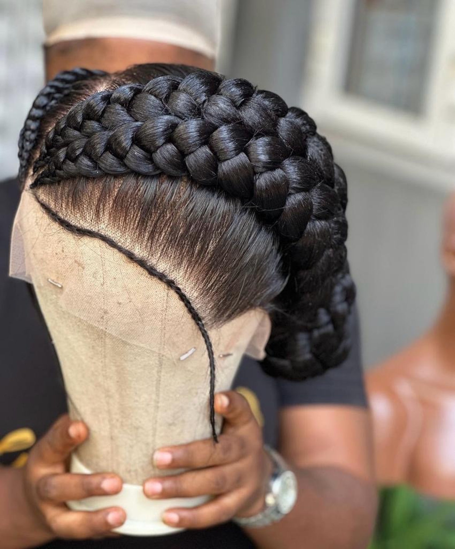 Handmade Ready to Ship Jumbo All Back Full Lace Cornrow - Etsy