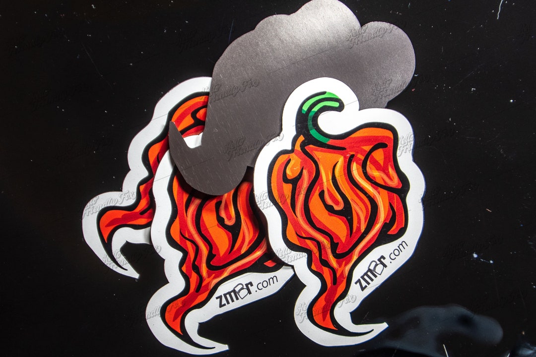 Stylized OG Carolina Reaper Pepper Spicy Illustration Die-cut MAGNET ...