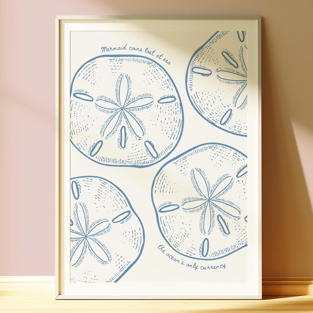 Sand Dollar Sea Biscuit Poster - Coastal Decor - Beachy Wall Art ...