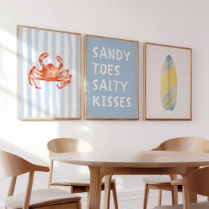 Coastal Watercolor Print Set: Beach House Gallery Wall (digital ...