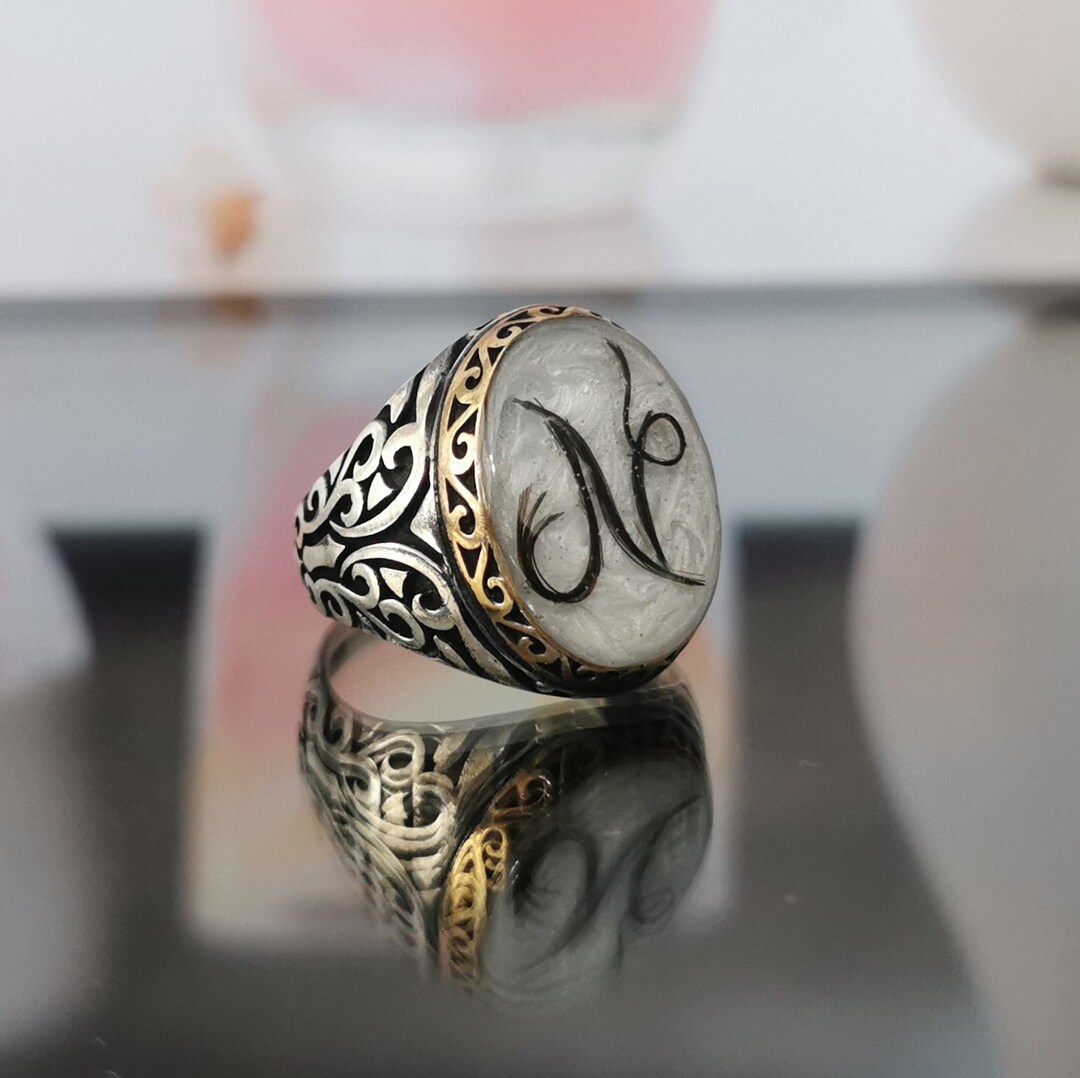 Keepsake Christmas Gift Men's • Personalized Keepsake Ring • Lock of ...