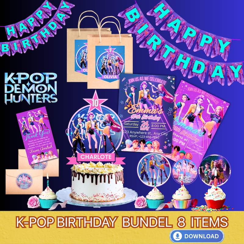 Huntrix Cake Toppers - Etsy