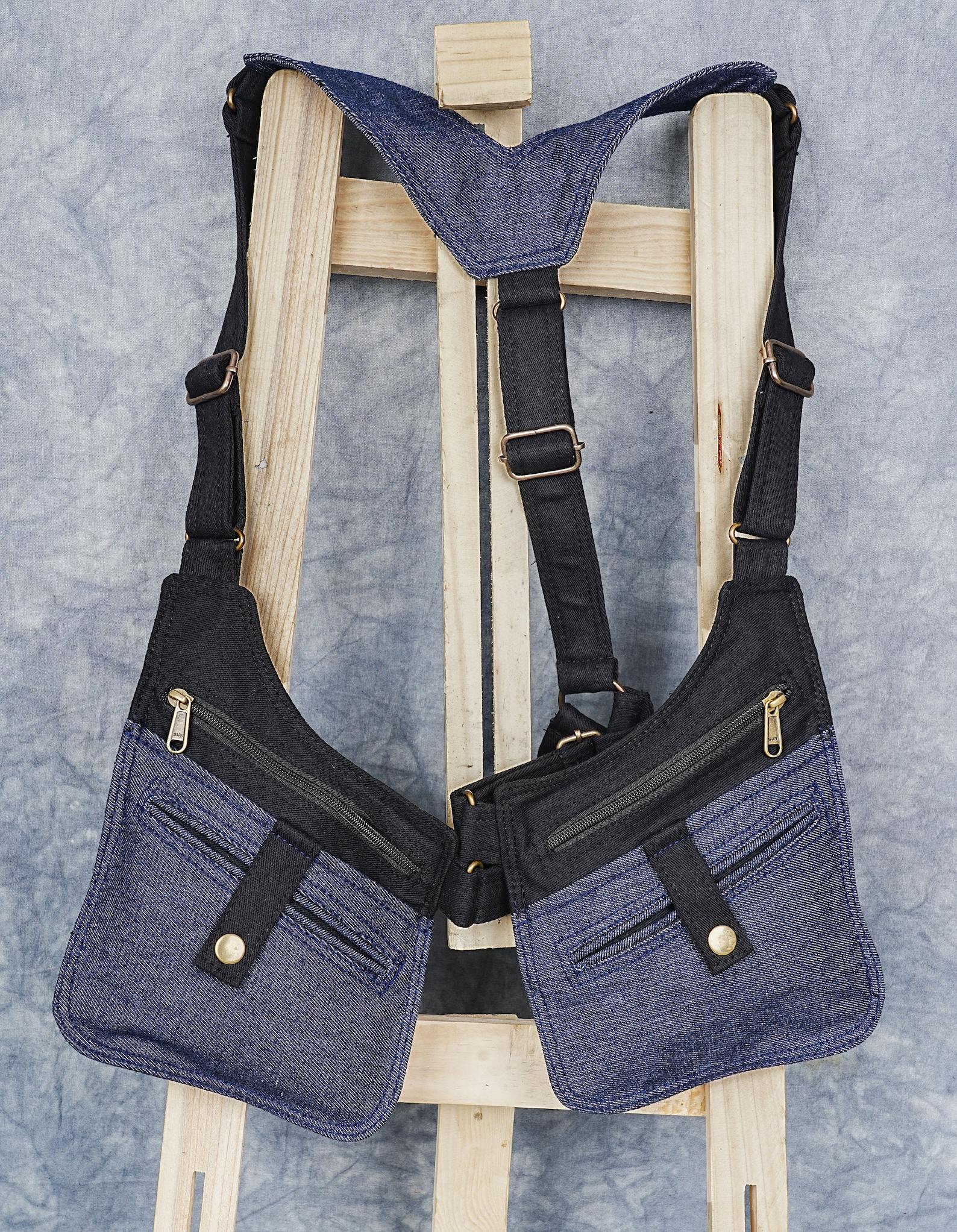 Blue Cotton Holster Bag Shoulder Bag Utility Holster Bag Fully ...