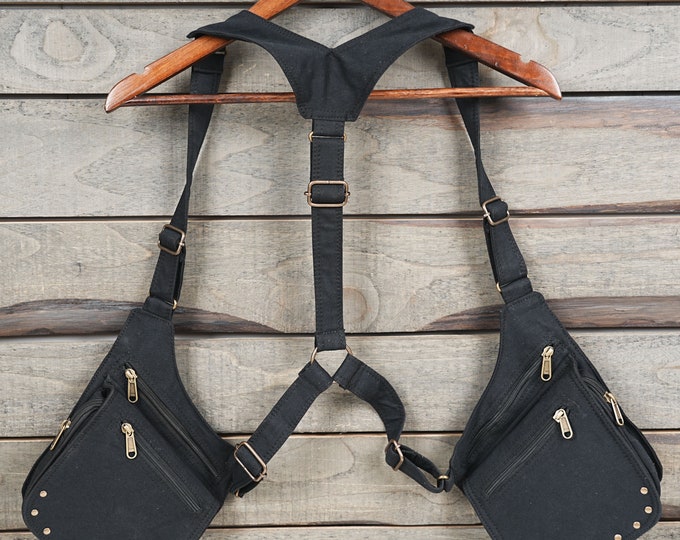 THE HOLSTER ~ Harness Bag ~ Utility Vest ~ 6 Pockets ~ Fully Adjustable ...