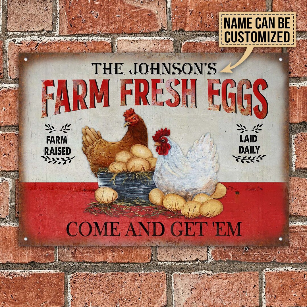 Personalized Chicken Farm Raised Laid Daily Turquoise Customized ...