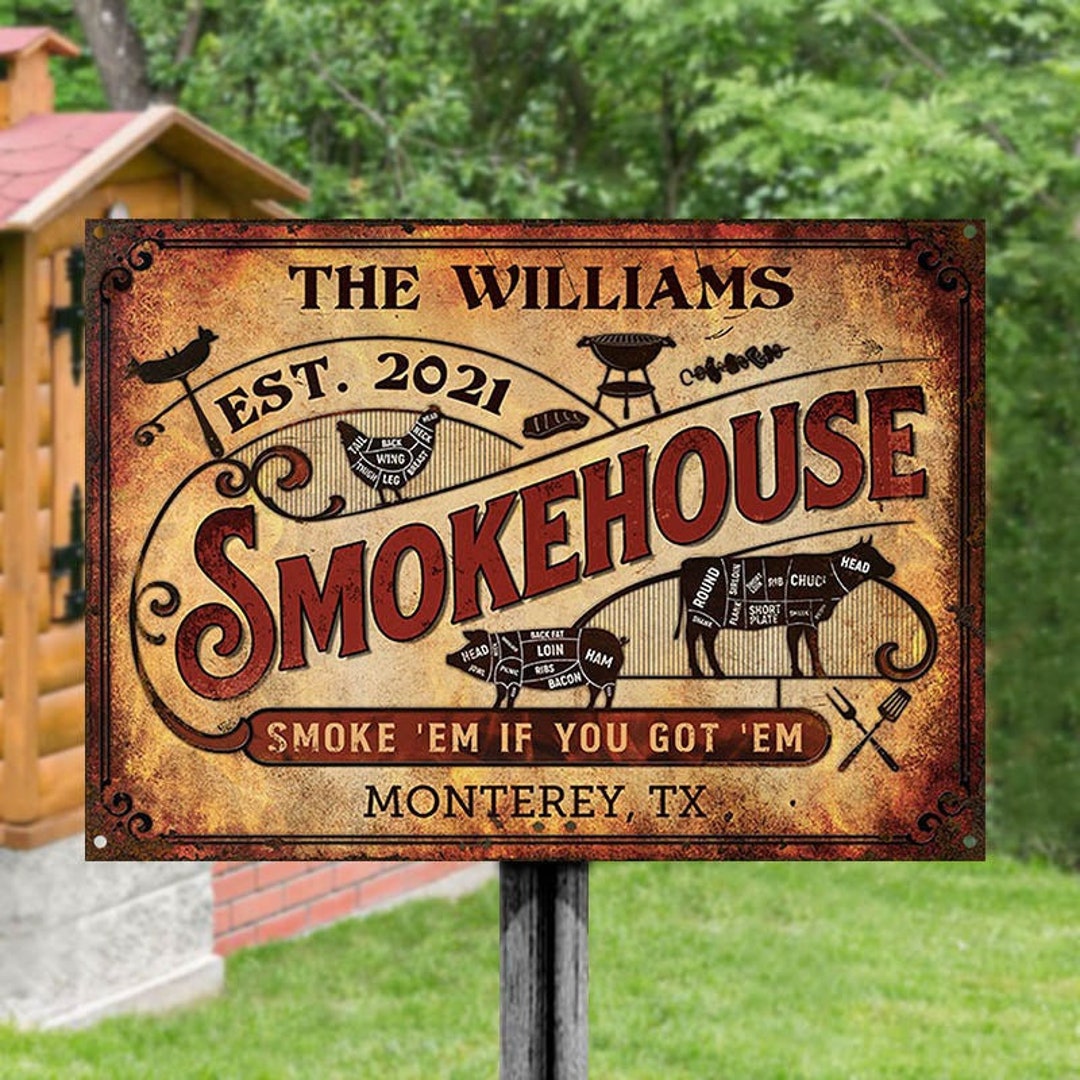 Personalized Grilling Smokehouse Got Them Customized Classic Metal ...