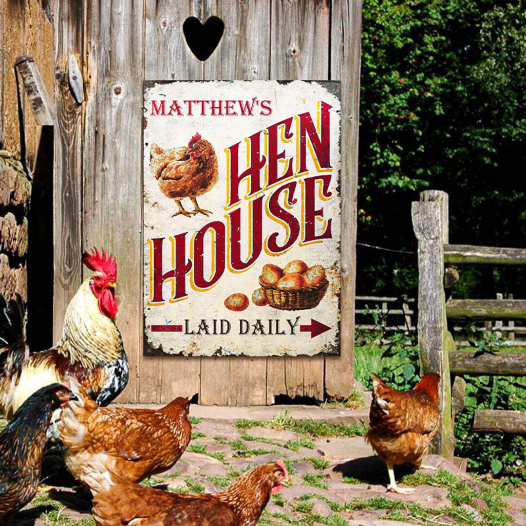 Personalized Chicken Hen House Nuggets Customized Classic Metal Signs ...