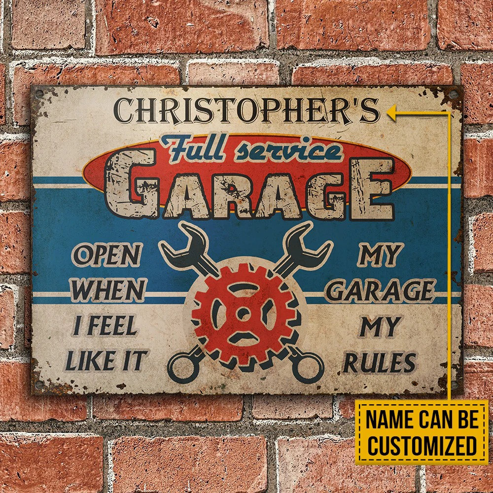Personalized Auto Mechanic Garage Open When Customized Classic - Etsy