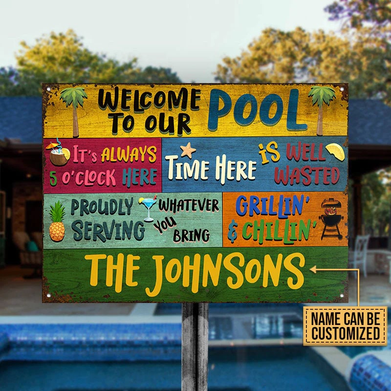 Pool Sign - Etsy