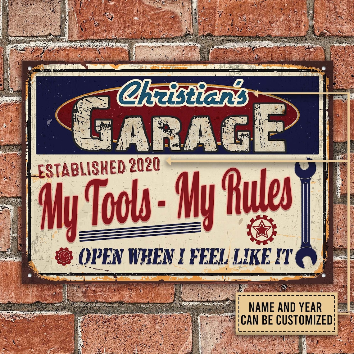 Personalized Auto Mechanic Garage Open When Customized Classic - Etsy
