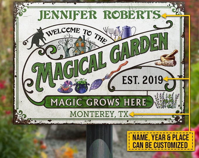 Witches Garden Wall Sign, Witch Sign, Door Sign, Witch Wall Hanging ...