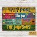 Personalized Swimming Pool Welcome to Our Custom Classic Metal Signs ...