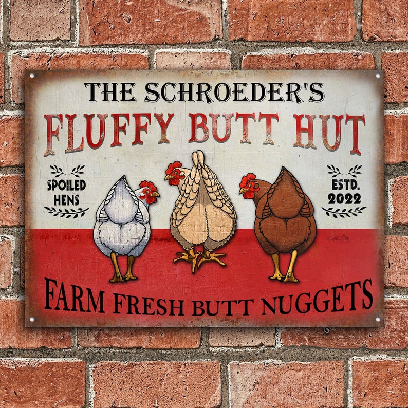 Personalized Chicken Fluffy Butt Hut Spoiled Customized - Etsy