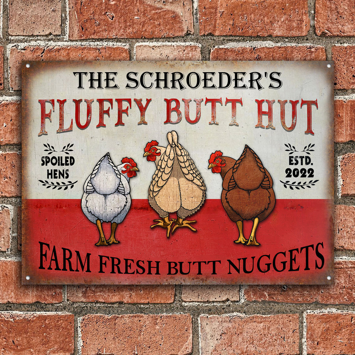 Fluffy Butt Hut Sign - Etsy