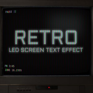 Retro CRT TV LED Text/image Preset Bundle, Photoshop Presets, Generator ...