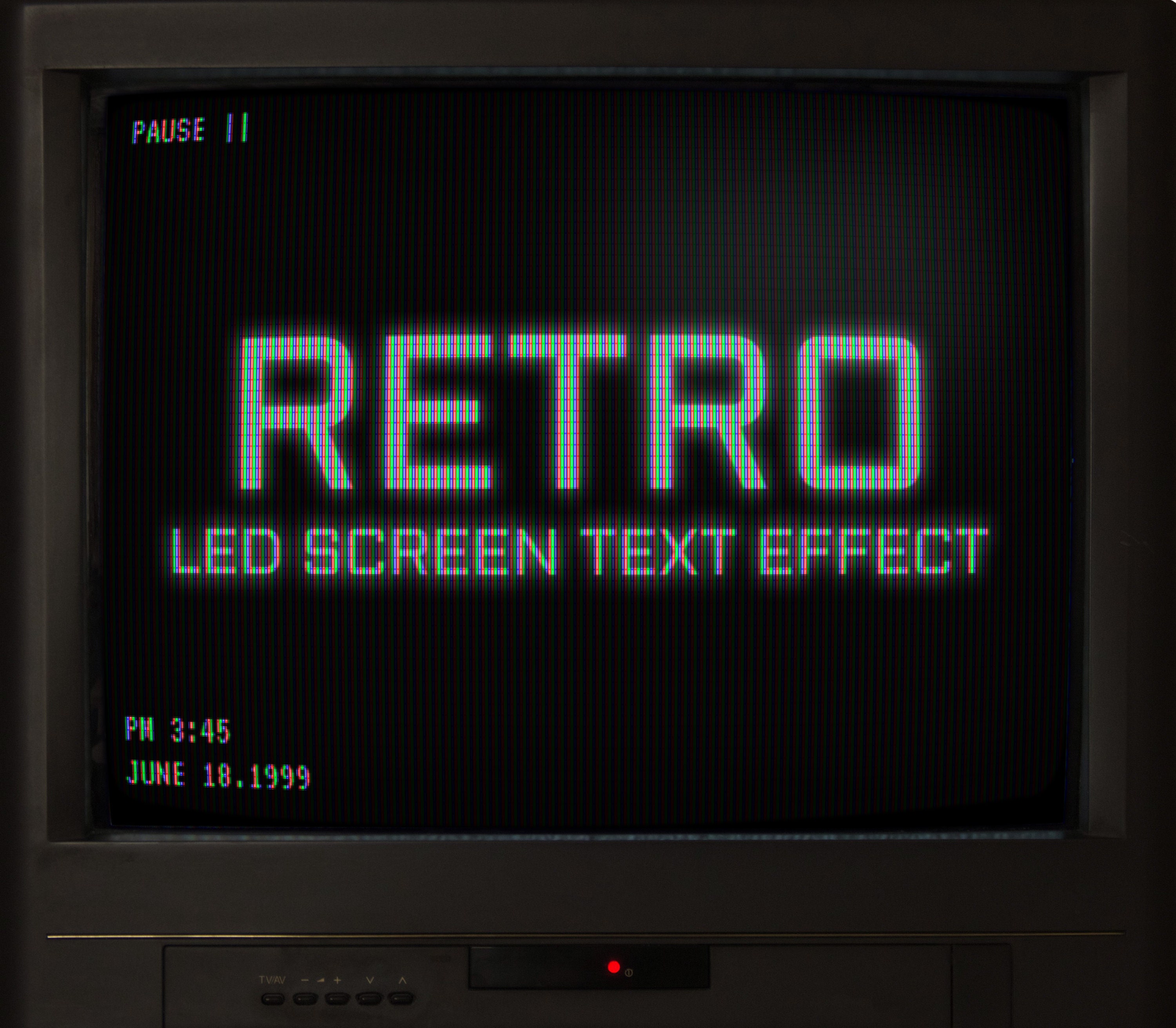 Retro CRT TV LED Text/image Preset Bundle, Photoshop Presets, Generator ...