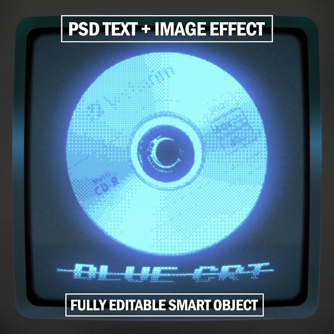 CRT Halftone Photoshop Effect: Retro Glitch, Pixel Distortion (PSD) - Etsy