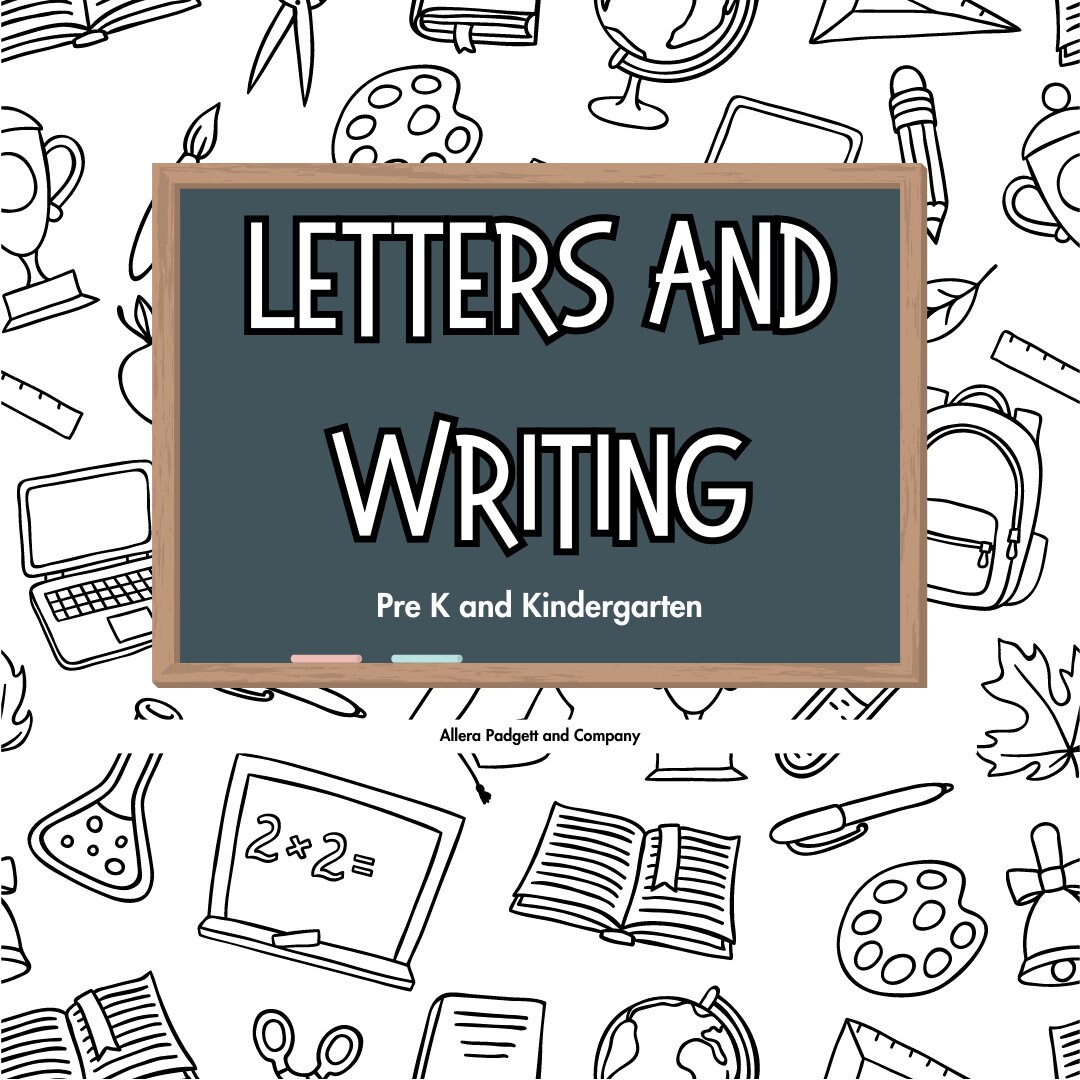 Letters and Writing Workbook Prek and Kindergarten - Etsy
