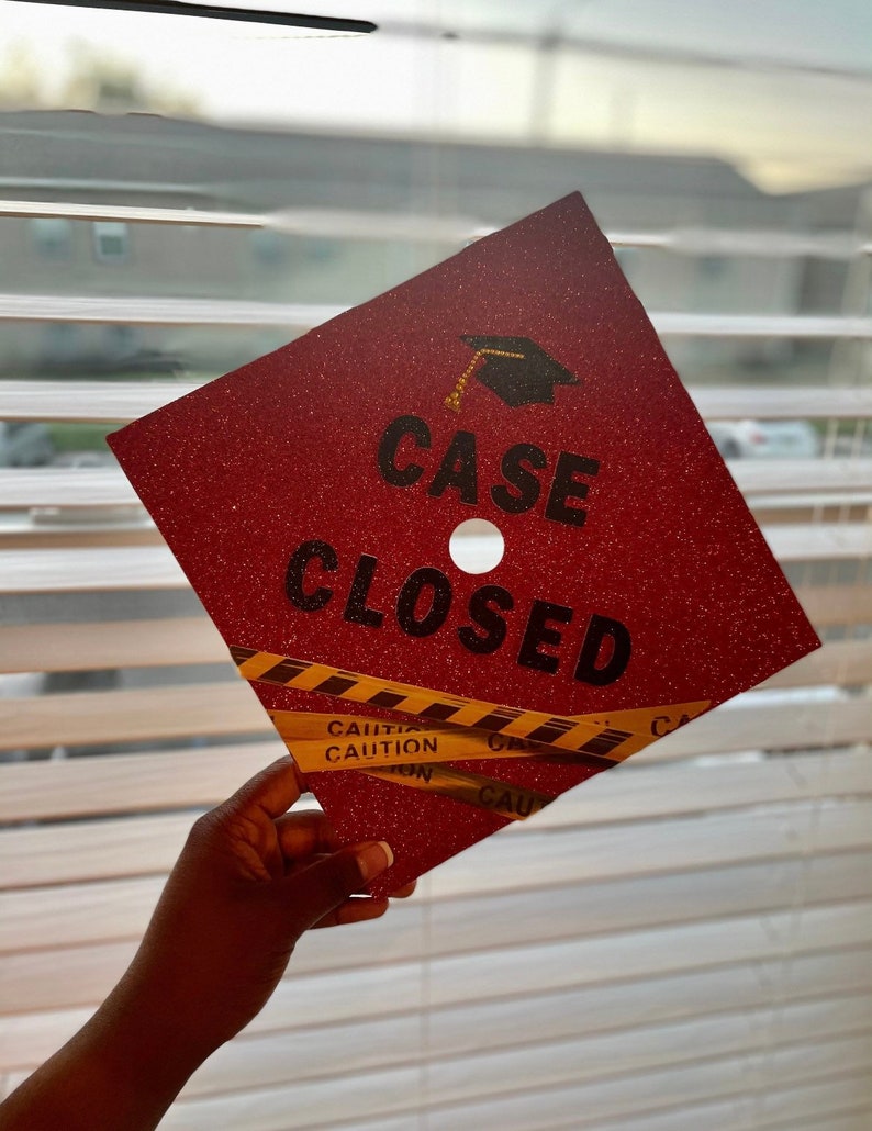 Graduation Cap Topper | Case Closed Topper | Criminal Justice Topper ...